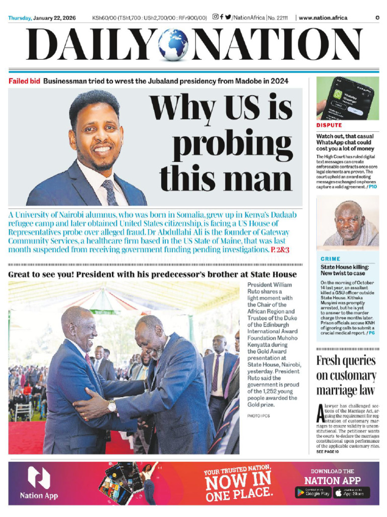 Daily Nation 2026 01 22 | PDF