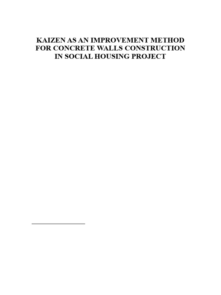 Vieira Et Al. 2022 - Kaizen as an Improvement Method for Concrete Walls ...