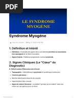 Syndrome myogène : symptômes et signes | PDF | Bien-être | Sciences et ...