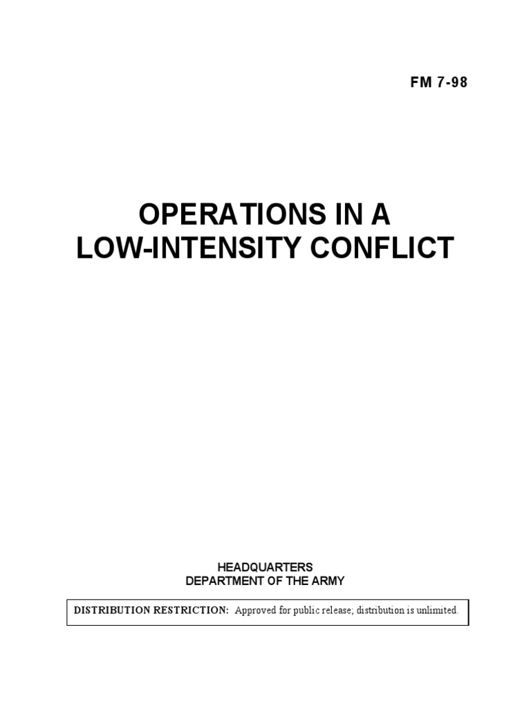ARMY Operations in Low Intensity Conflict 1992 260 Pgs | PDF