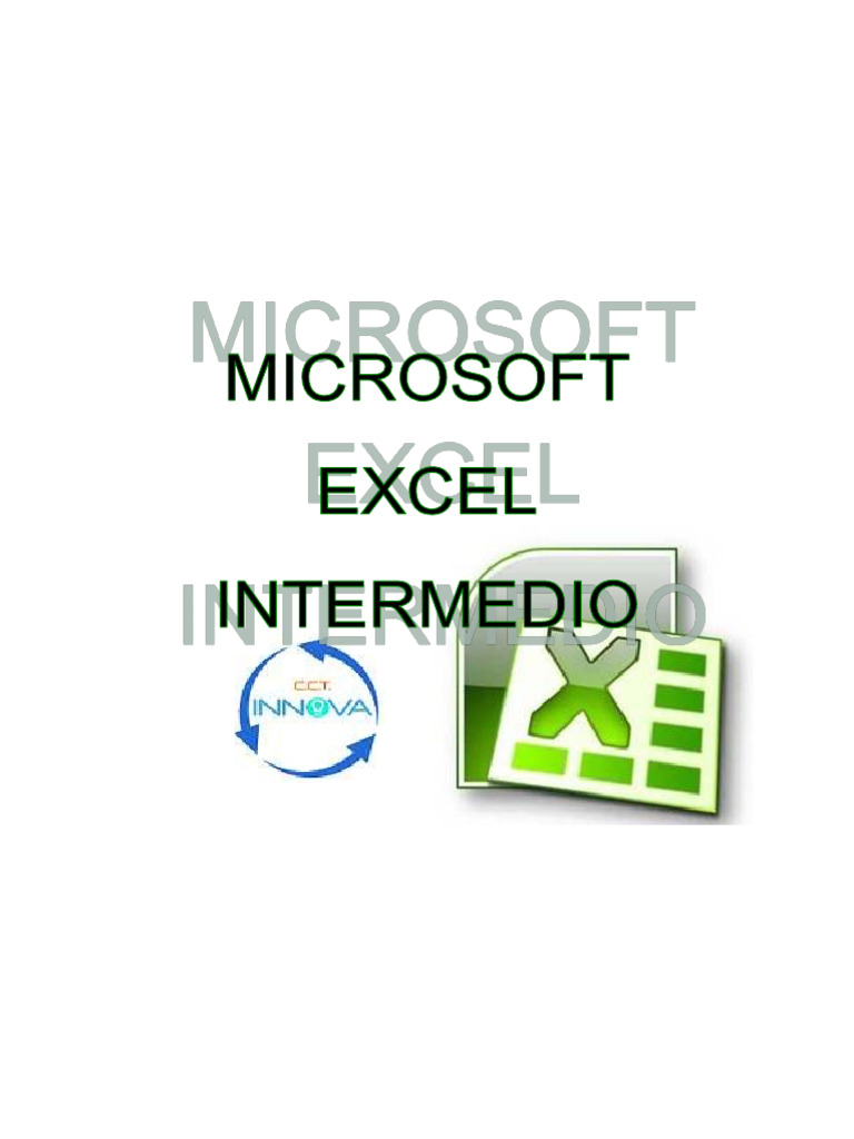 Manual de Excel Intermedio: Fórmulas y Validación | PDF | Microsoft ...