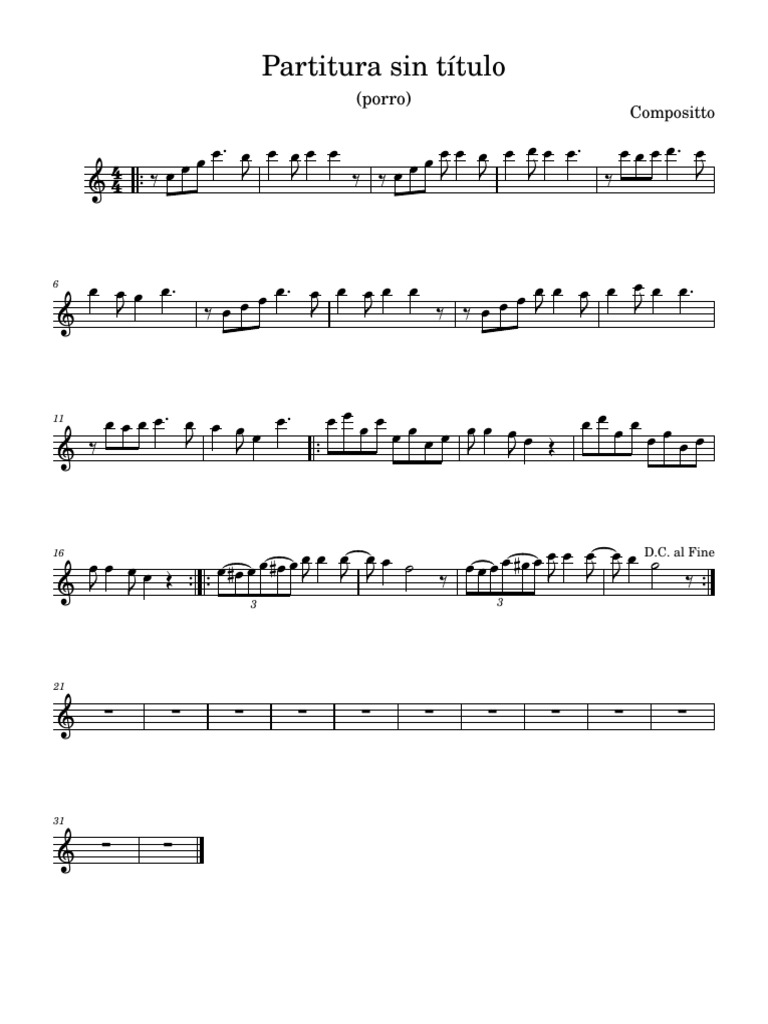 Partitura Sin Título | PDF