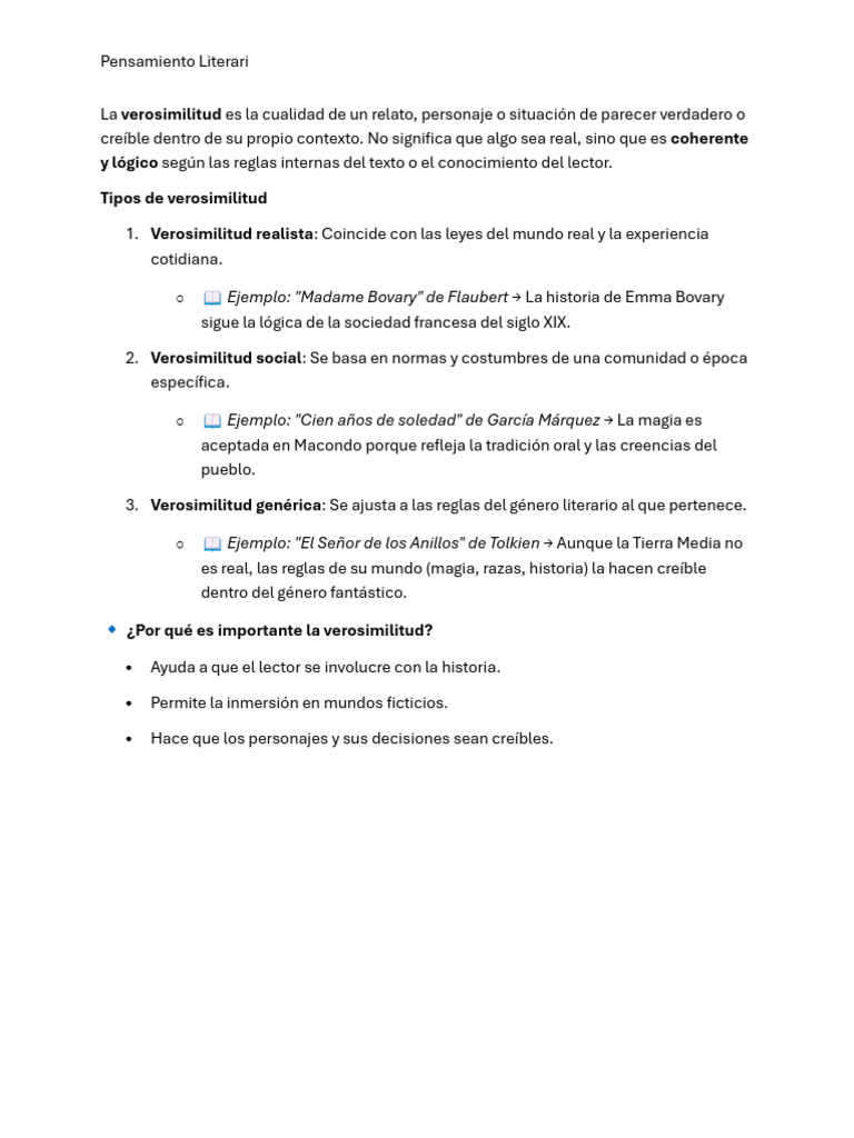 La Verosimilitud Es La Cualidad de Un Relato | PDF