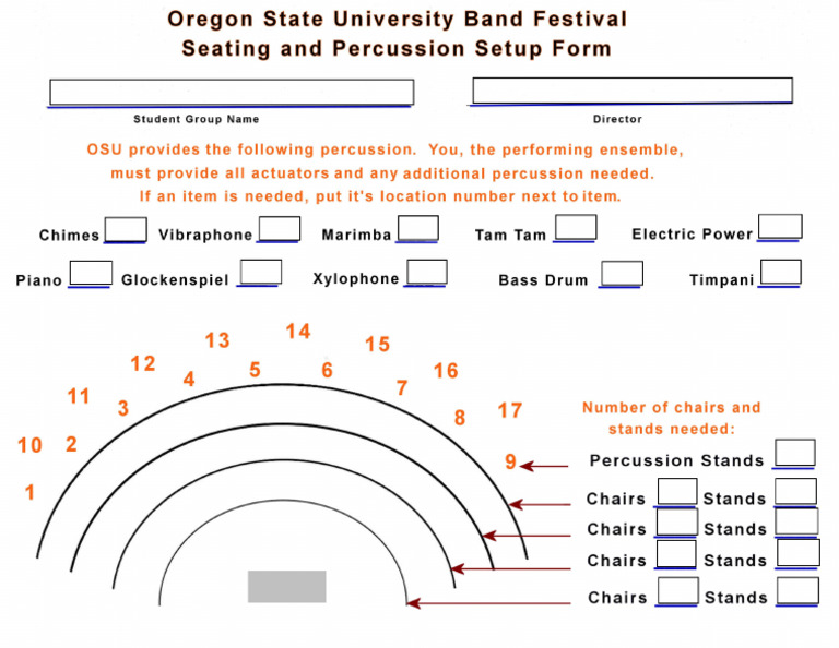 OSU Band Festival Setup Form | PDF