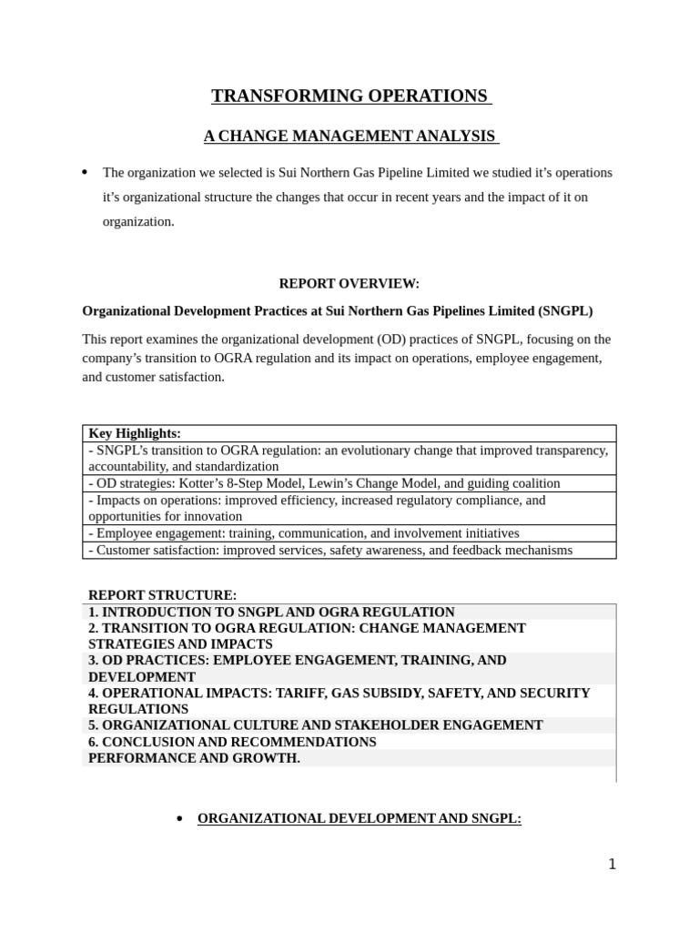 OD report | PDF | Change Management | Organization Development