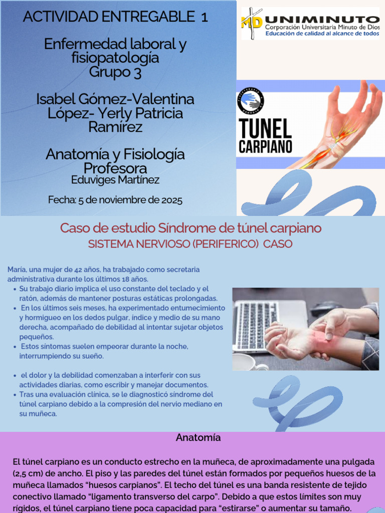 Síndrome del túnel carpiano: causas y síntomas | PDF | Mano | Sistema ...
