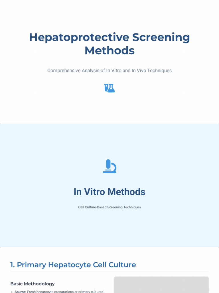 Hepatoprotective Screening Methods | PDF