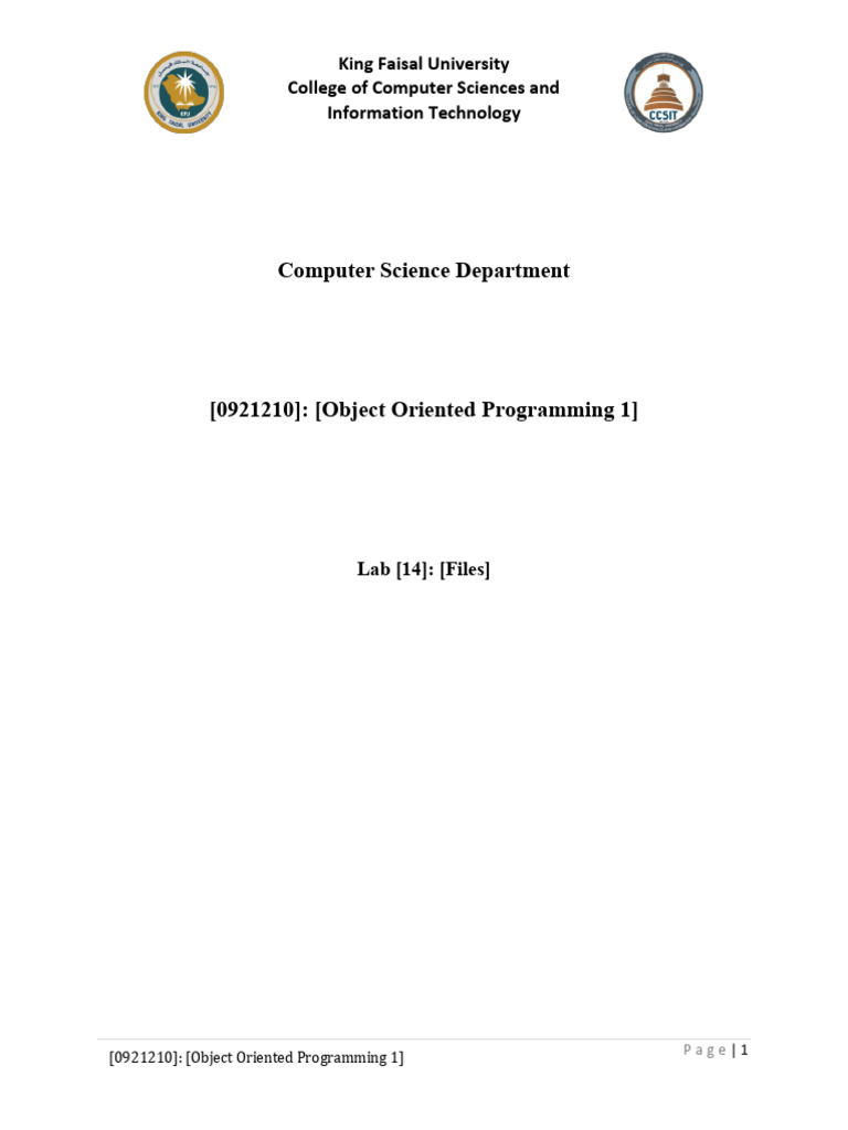 Lab 14 Files | PDF | Computer File | Directory (Computing)