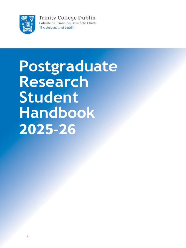 Research Student Handbook 2025 26 | PDF | Thesis | Doctor Of Philosophy