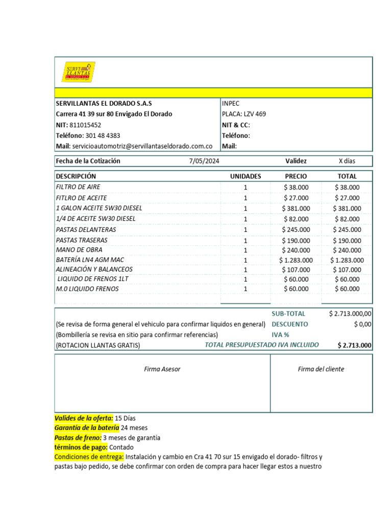 Cot in Pec 070524 | PDF | Vehículo de motor | Vehículos