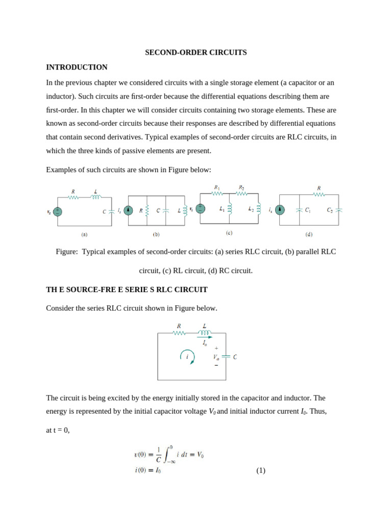 Understanding Second-Order Circuits | PDF