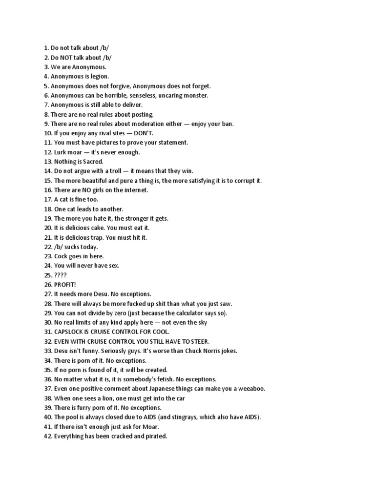 Rules of The Internet | PDF | Internet