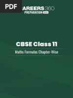 Class 11 Maths Formula Sheet | PDF | Complex Number | Trigonometric ...
