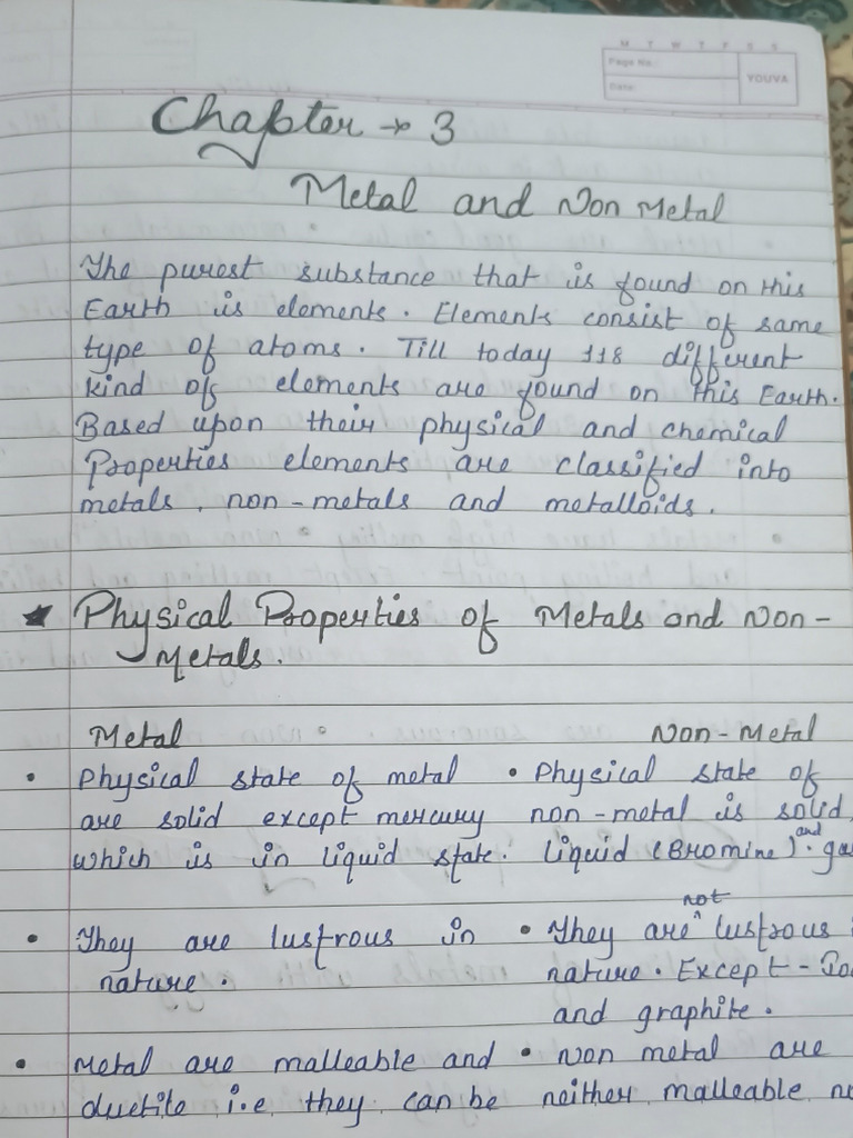 Metals and Non - Metals Notes | PDF