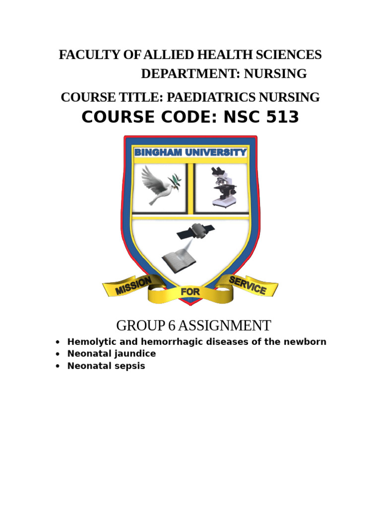 Group 6 Nsc 513 Second Assignment | PDF | Blood Type | Immunology