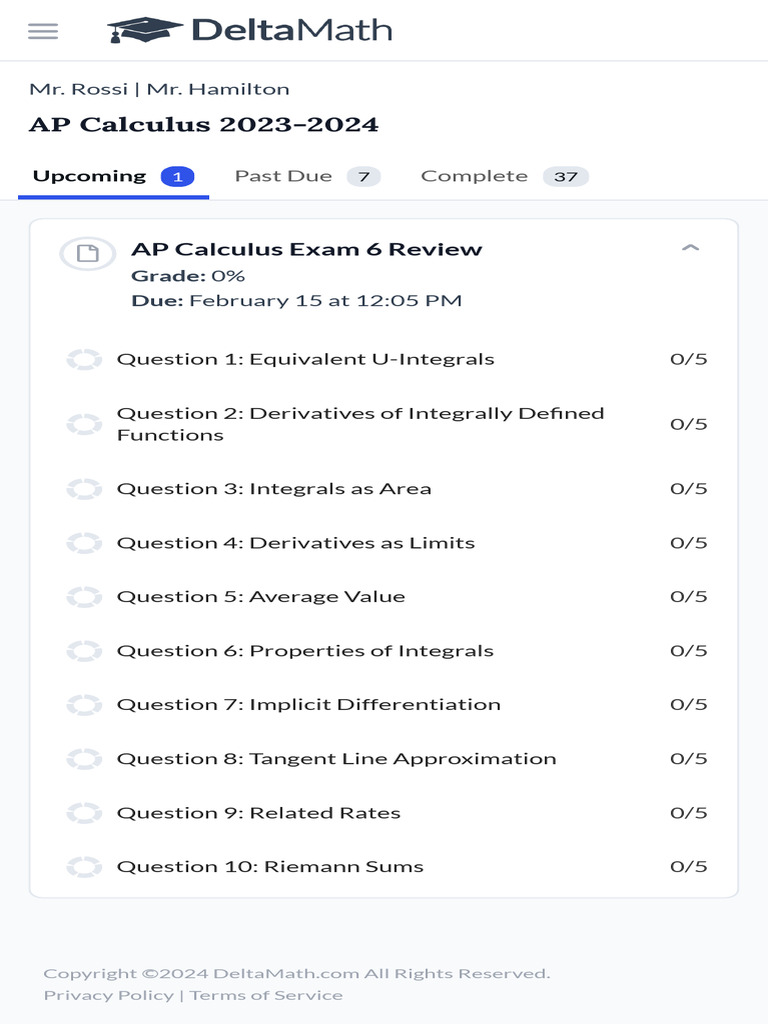 DeltaMath Student Application | PDF