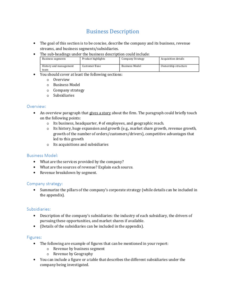 Business Description & ESG - Industry Analysis Guidelines_2023 | PDF ...