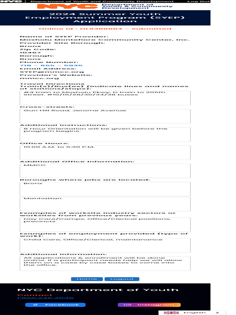 2024 Summer Youth Employment Program (SYEP) Application - Provider ...