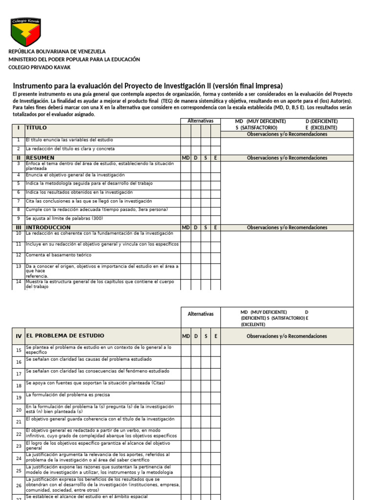 Inv Instrumentoescrito 1 | PDF | Science