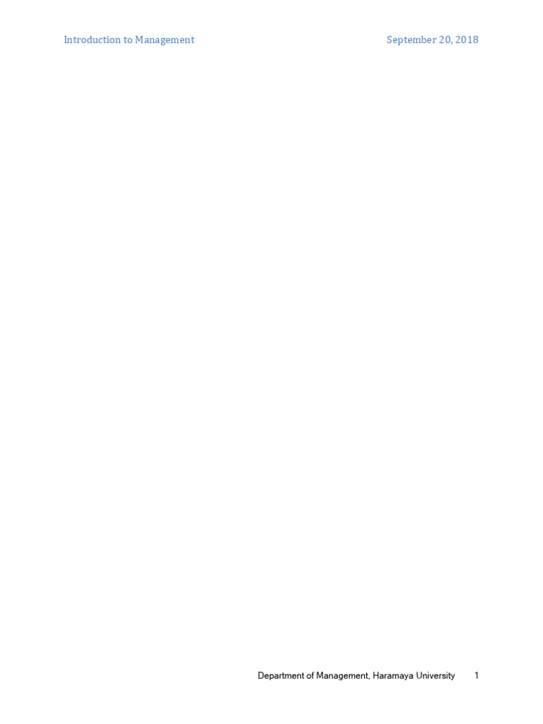 Introduction to Management Handout (1)-1 | PDF | Knowledge | Science