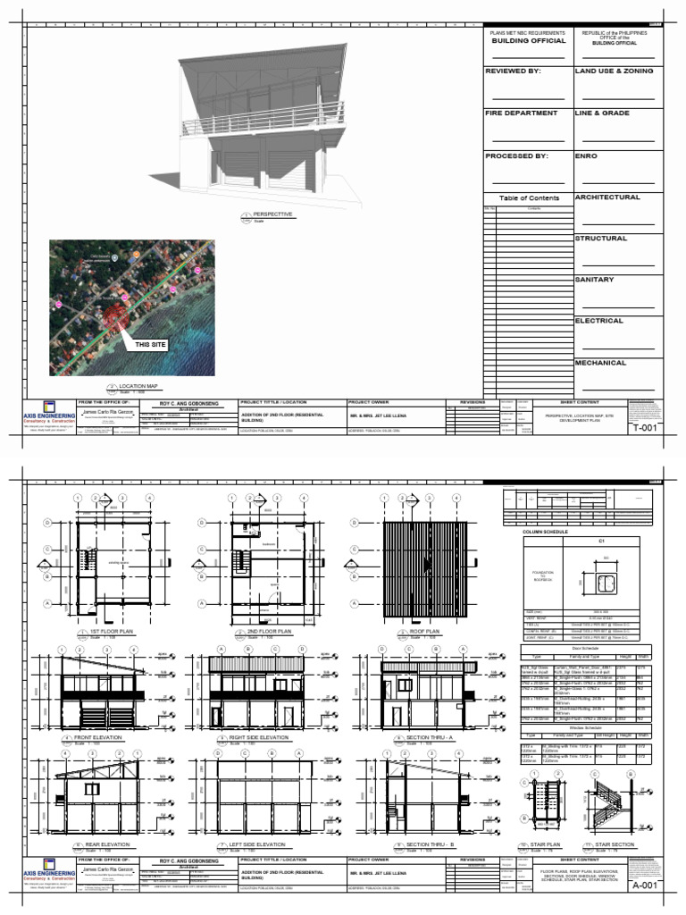 2nd Floor Addition Plans for Residential Building | PDF | Building ...