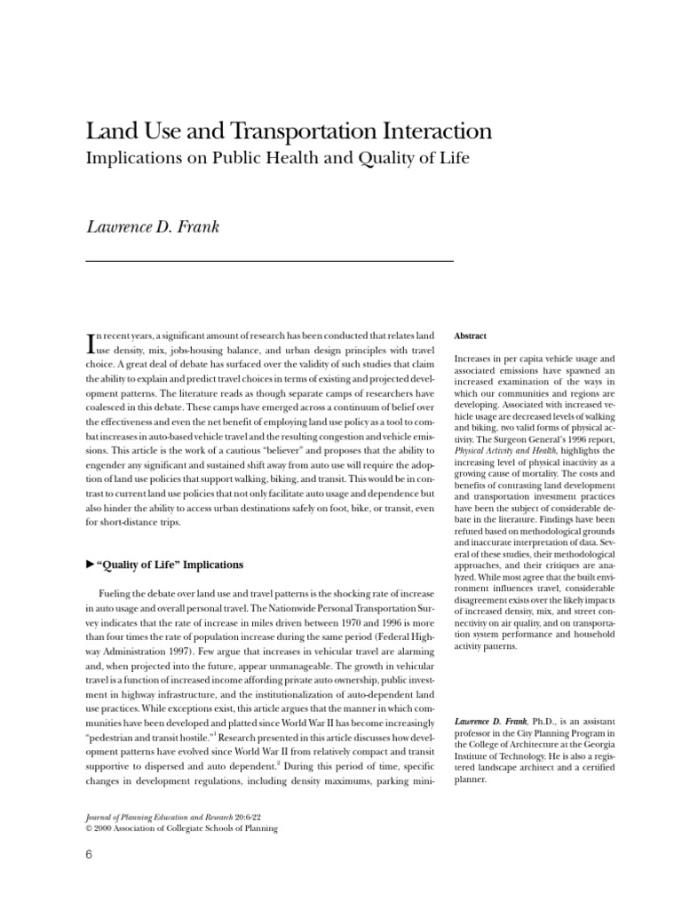 Land Use's Impact on Travel Choices | PDF | Mixed Use Development | Zoning
