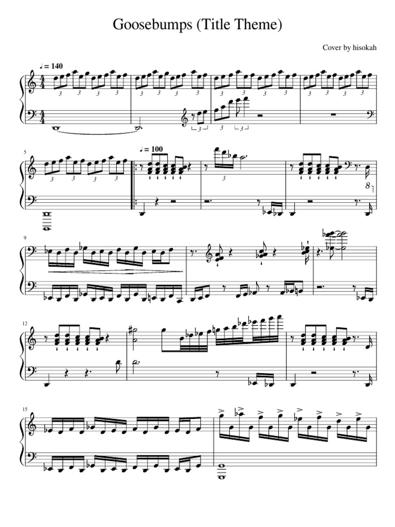 Goosebumps Theme Cover Sheet | PDF
