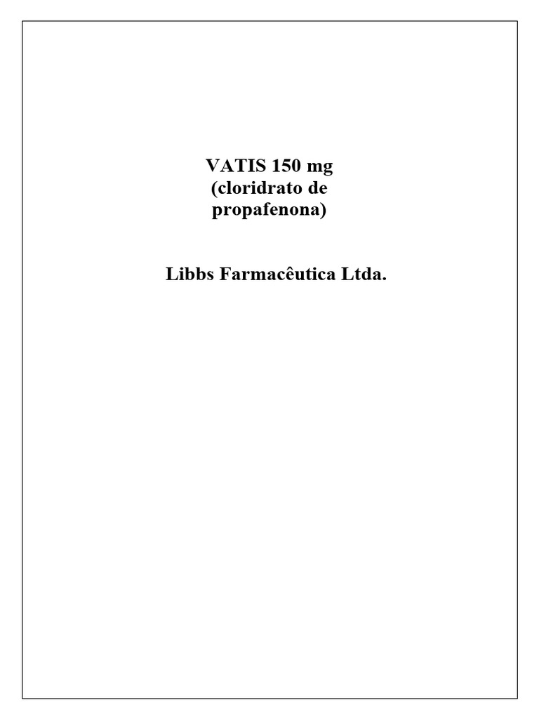 Vatis 150 mg: Indicações e Precauções | PDF | Coração | Gravidez