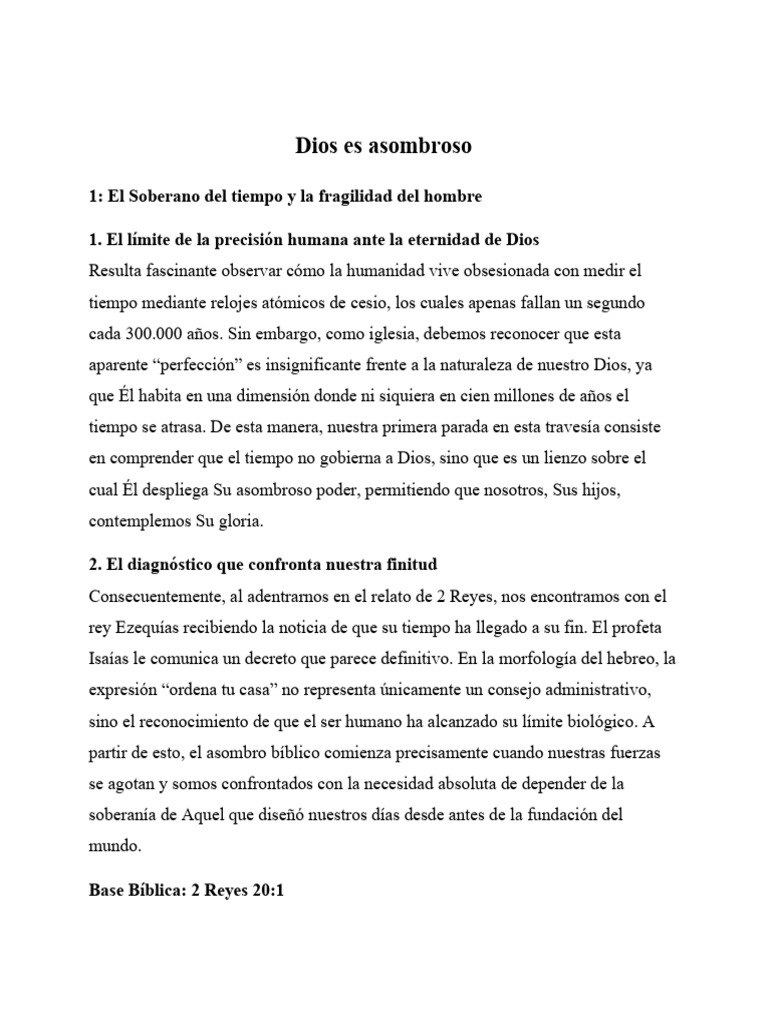 Dios Asombroso (1) | PDF | Dios | Milagro
