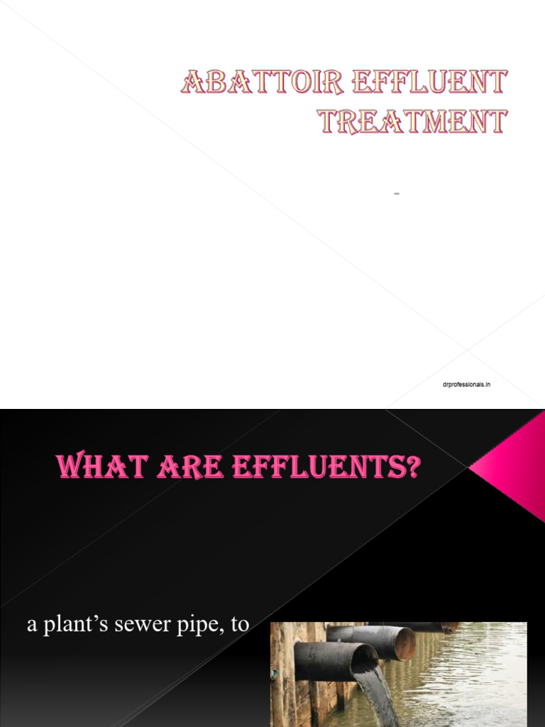 Abattoir Effluent Treatment | PDF | Sewage Treatment | Water