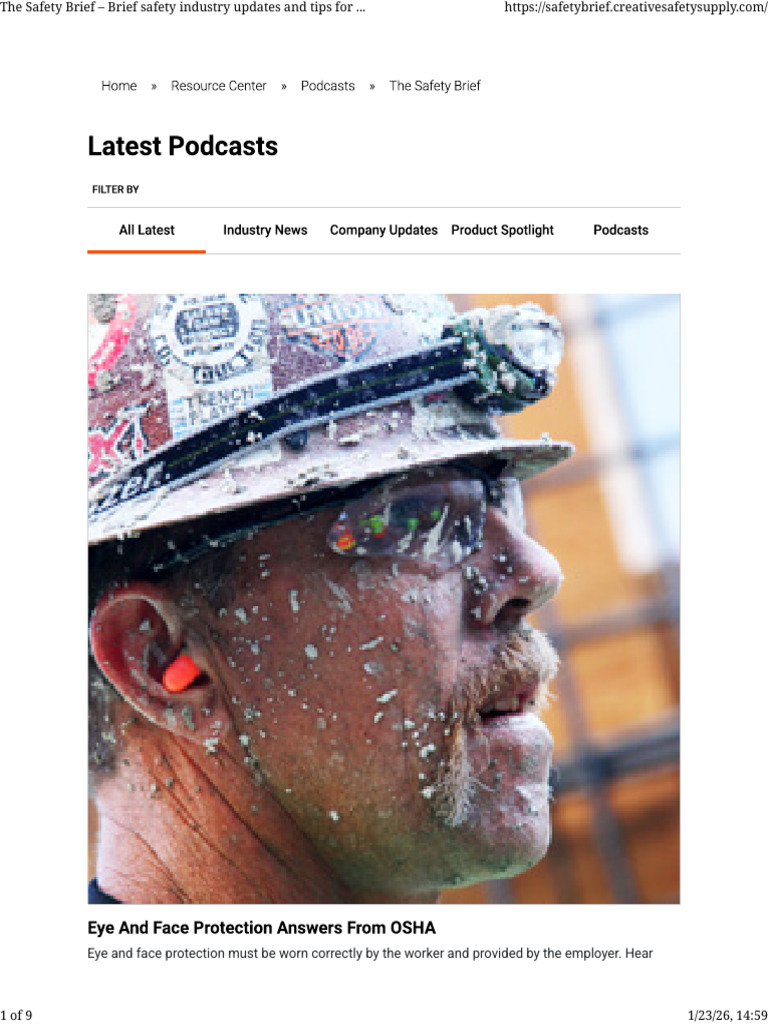 The Safety Brief – Brief safety industry updates and tips for the ...
