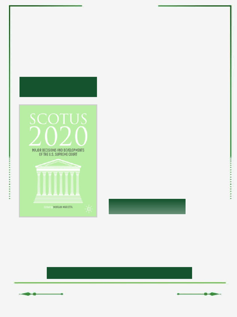 SCOTUS 2020: Major Decisions and Developments of the U.S. Supreme Court ...