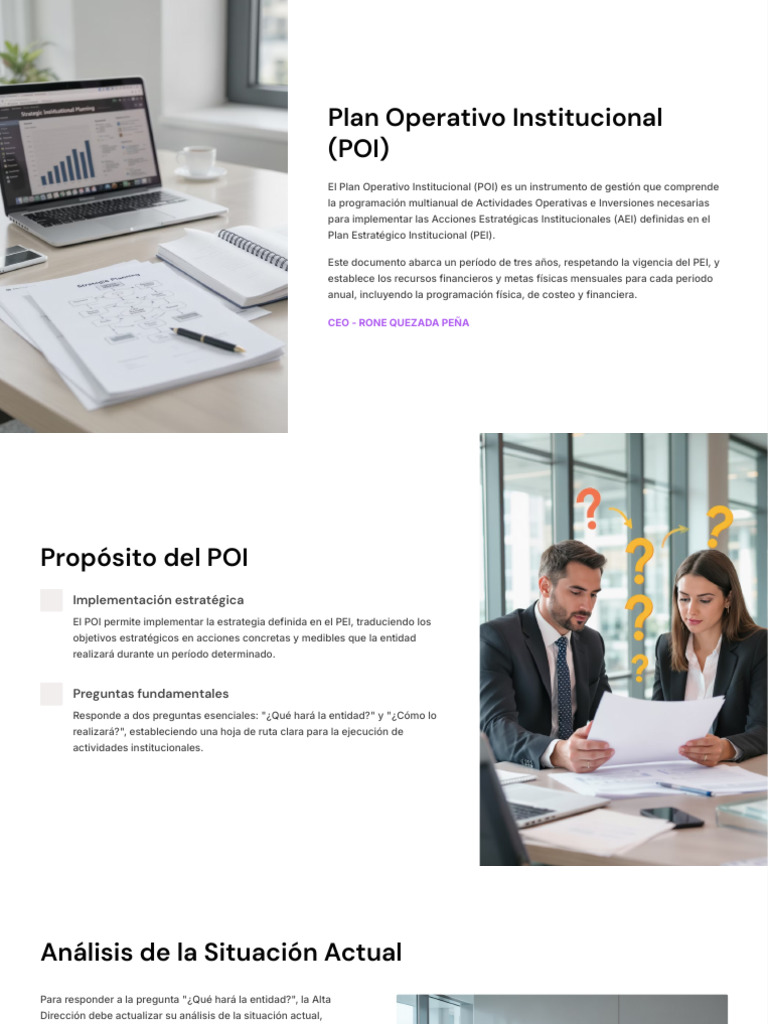 Plan Operativo Institucional POI | PDF | Planificación | Economias
