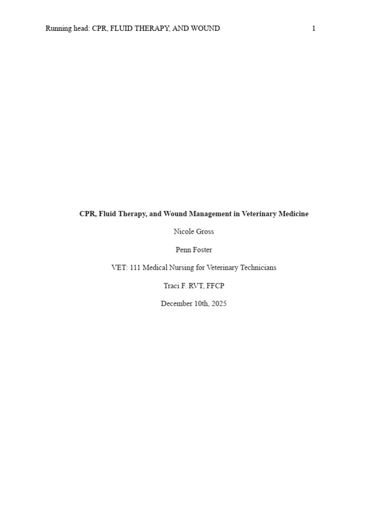 Veterinary CPR and Fluid Therapy Guide | PDF | Cardiopulmonary ...