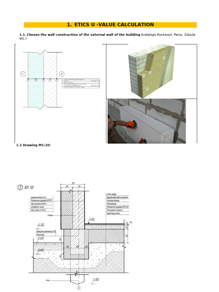 ETICS U-Value Calculation Guide | PDF