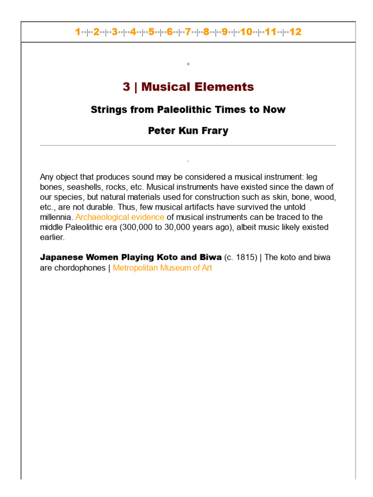 3 _ Musical Elements _ Strings from Paleolithic Times to Now | PDF ...