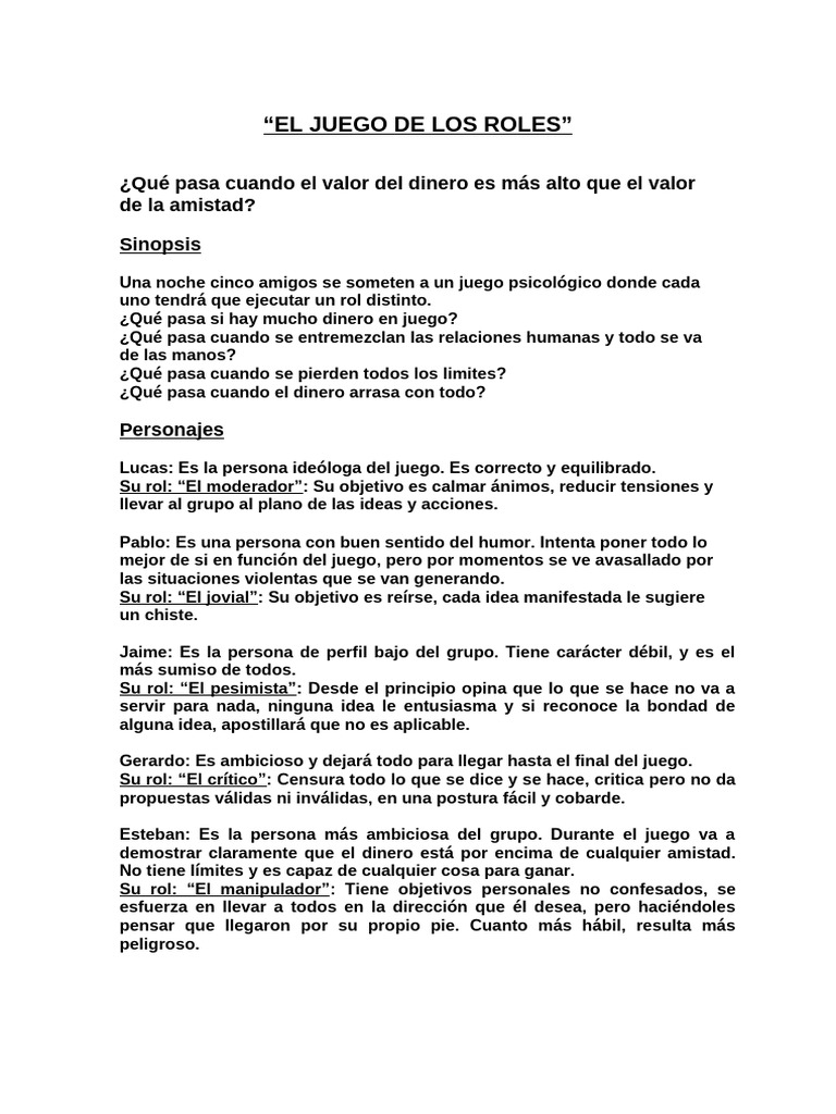 El Juego de Los Roles | PDF