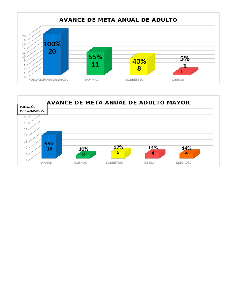 Avance de Metas Anuales en Salud | PDF