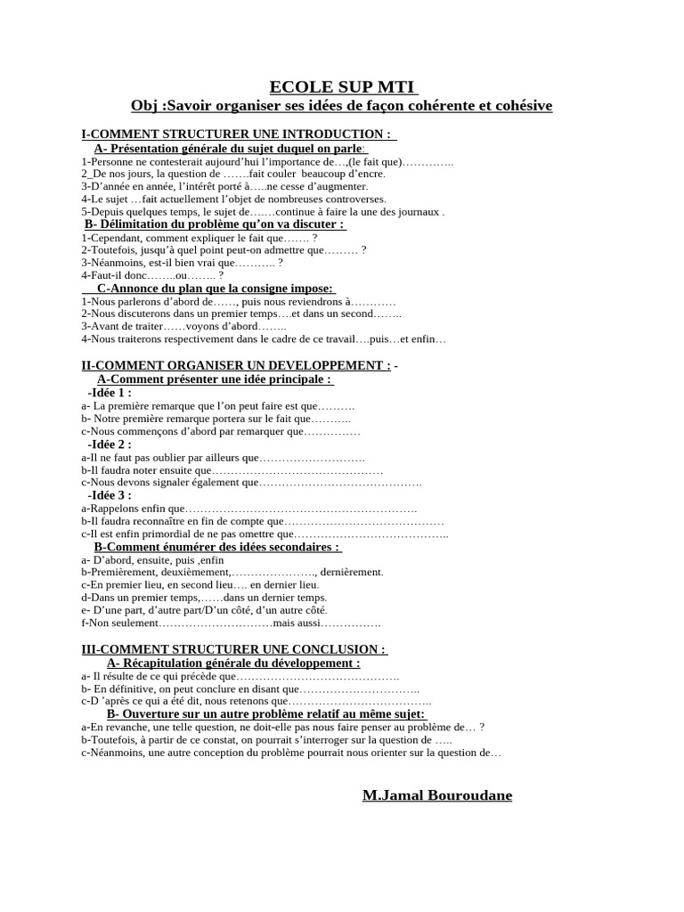 Structurer ses idées efficacement | PDF