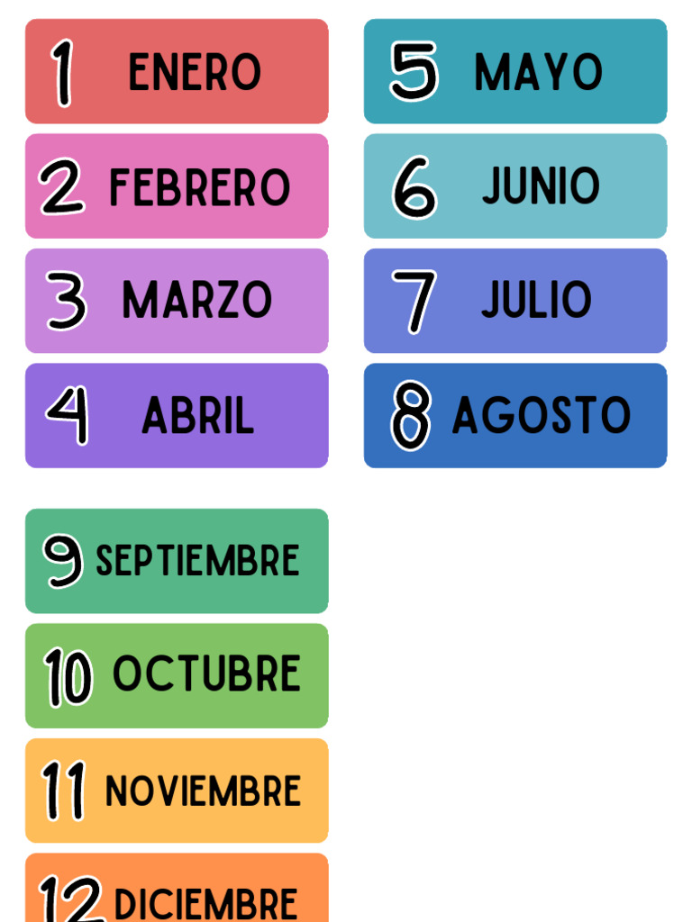 Meses Del Año | PDF