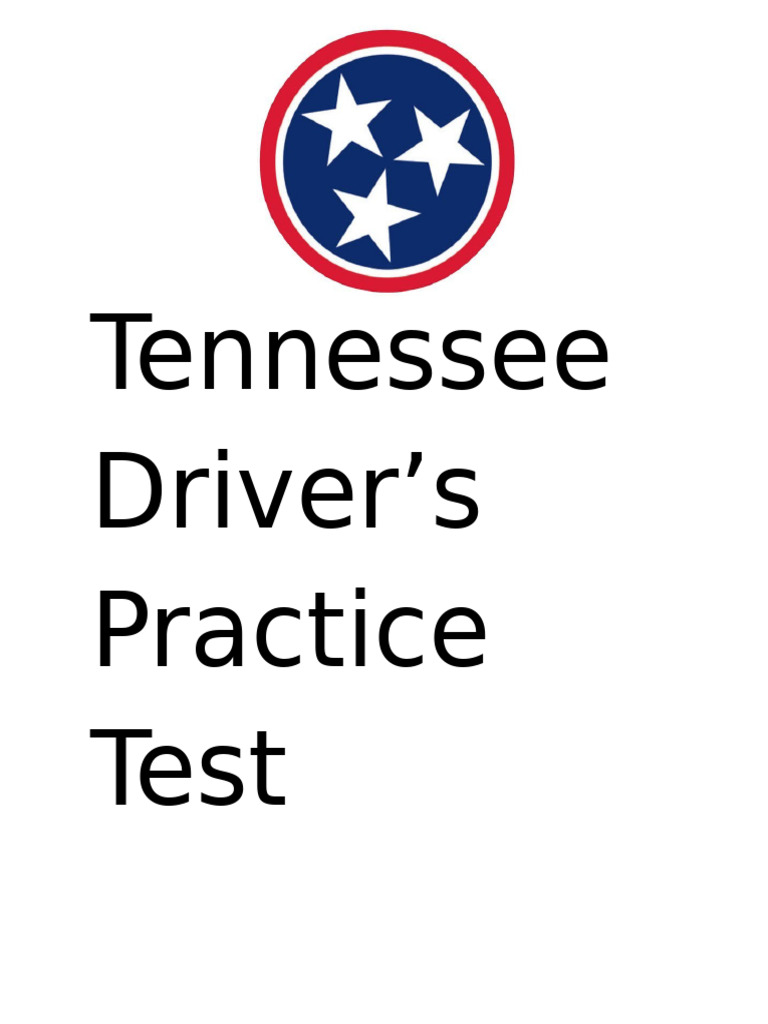 Tennessee Driver's Practice Test Guide | PDF | Intersection (Road ...