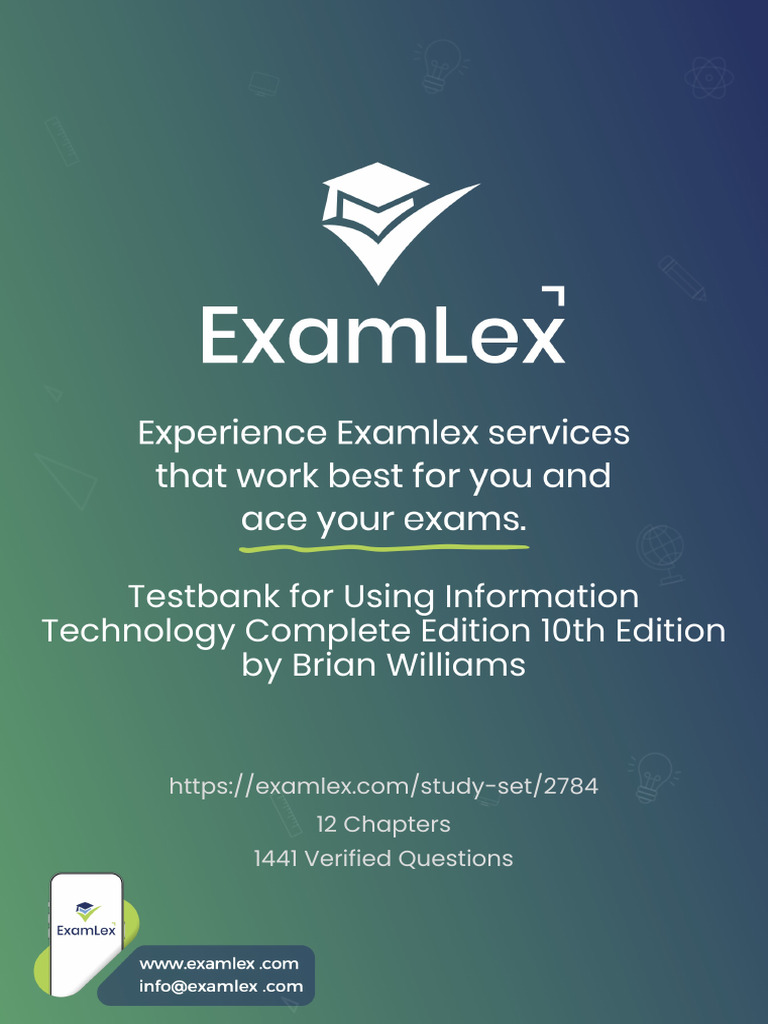 Testbank for Using Information Technology Complete Edition 10th Edition ...
