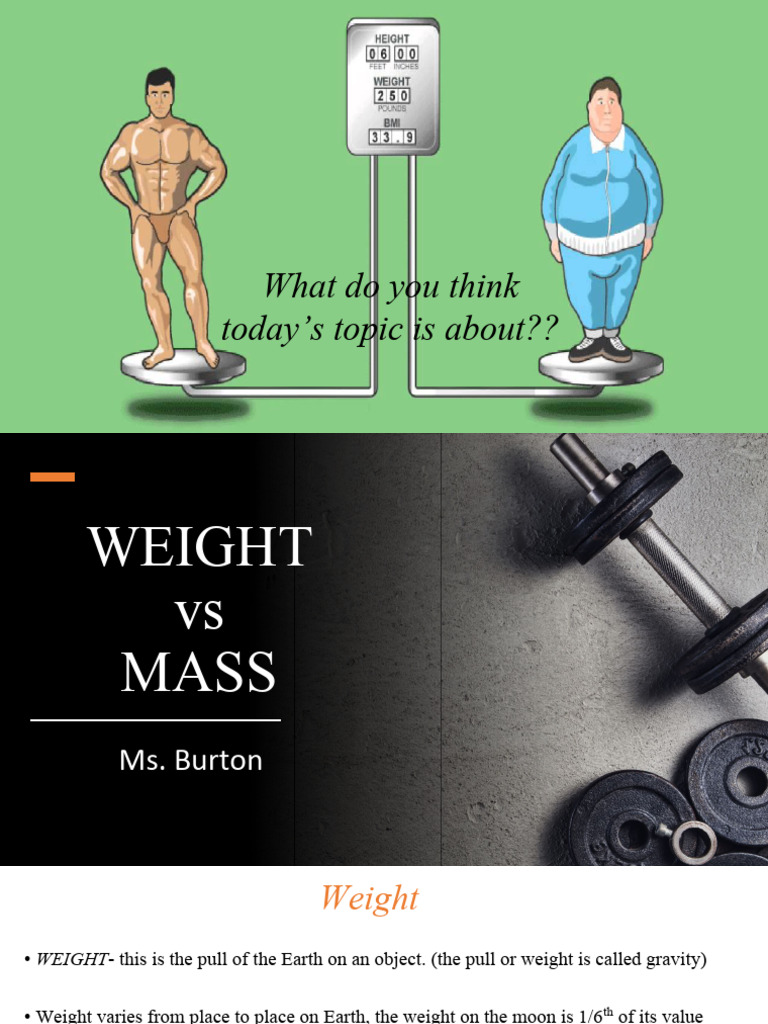 Weight vs Mass | PDF