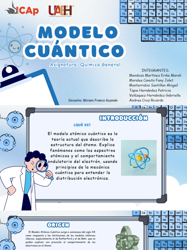Modelo Atómico Cuántico en Química General | PDF | Mecánica cuántica ...