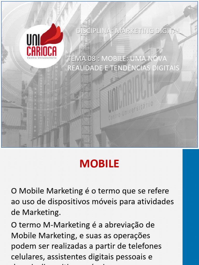 SLIDES PPT MKT DIGITAL TEMA 08-2 | PDF | Marketing | Celulares
