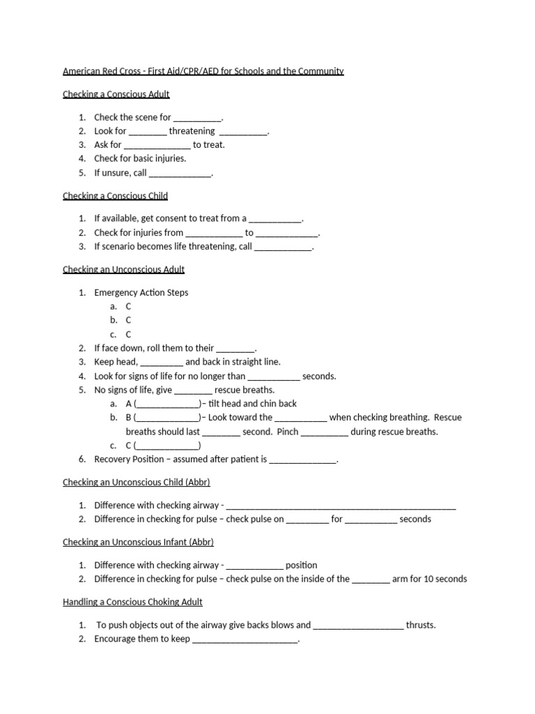 CPR+Notes | PDF | Cardiopulmonary Resuscitation | Medical Specialties