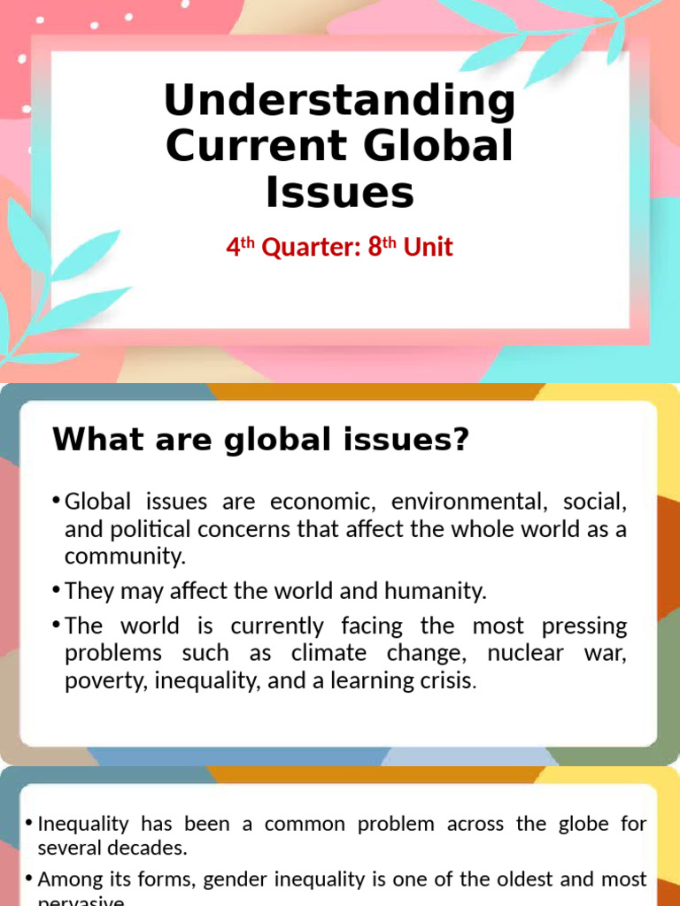 Global Issues: Gender Equality Explained | PDF | Social Equality ...