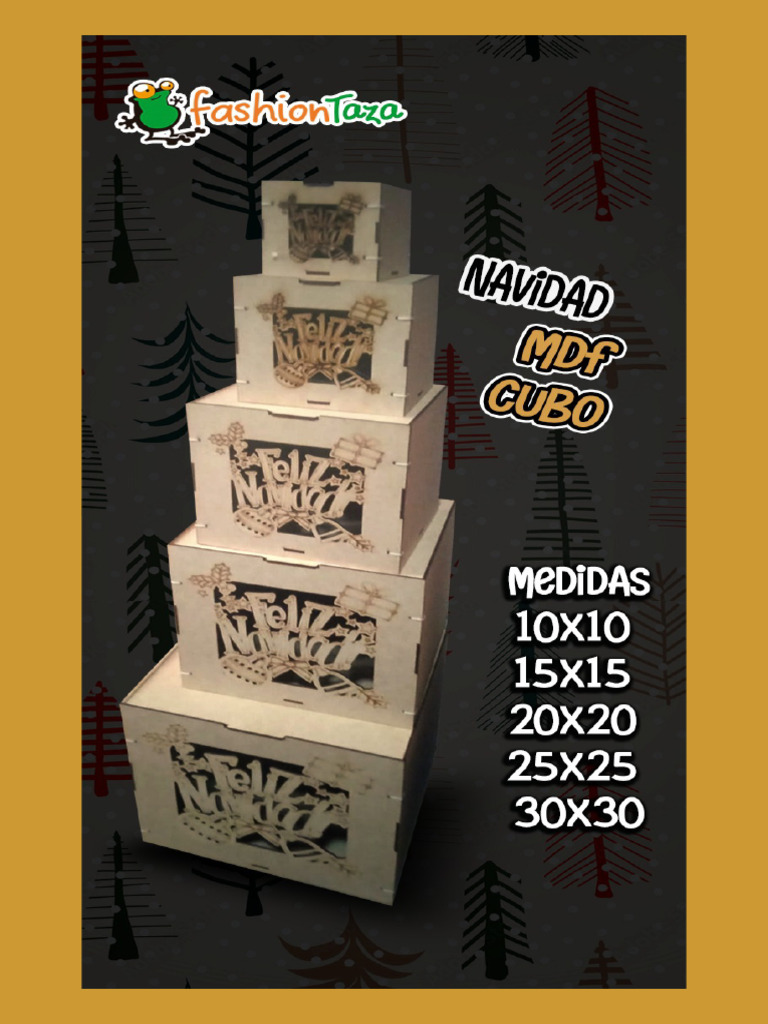 Cubos y cajas MDF: precios y tamaños | PDF