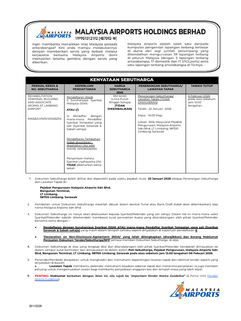 Masb Lmn Sh 2026 04 Rehab Building Limbang | PDF | Trade Secret | Justice