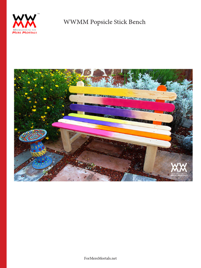 DIY Popsicle Stick Bench Guide | PDF